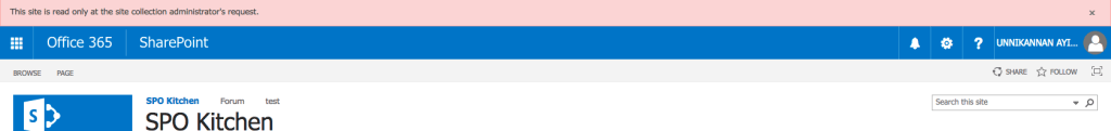 SharePoint Online Set a site collection as Read Only – Unnie Ayilliath